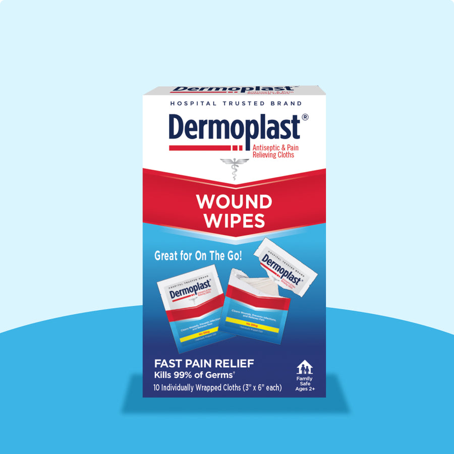 Antiseptic Wipes for Wounds. Wound Wipes for On-the-Go - Dermoplast