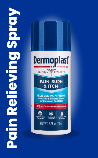 Pain & Itch Relief First Aid Spray & Cloths | Dermoplast®